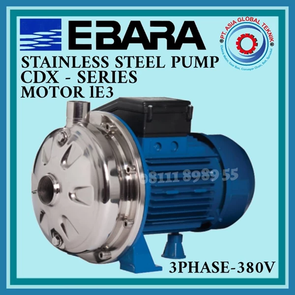 Jual CENTRIFUGAL POMPA STAINLESS STEEL EBARA CDX 70/07 0.55KW 3PHASE 380V Jakarta | Asia Global ...