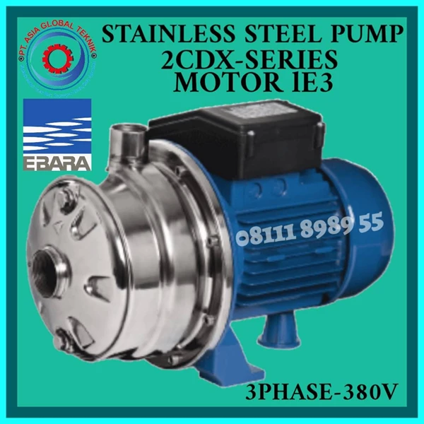 Jual CENTRIFUGAL POMPA STAINLESS STEEL EBARA 2CDX 70/15 1.1KW 3PHASE 380V Jakarta | Asia Global ...