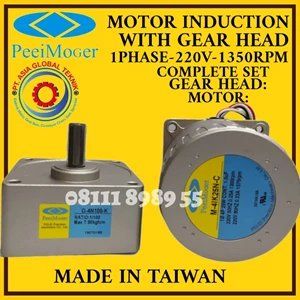 Jual PEEI MOGER M2IK6N-C 6W G2N75K-G2N180K 1PH INDUCTION MOTOR GEARHEAD ...